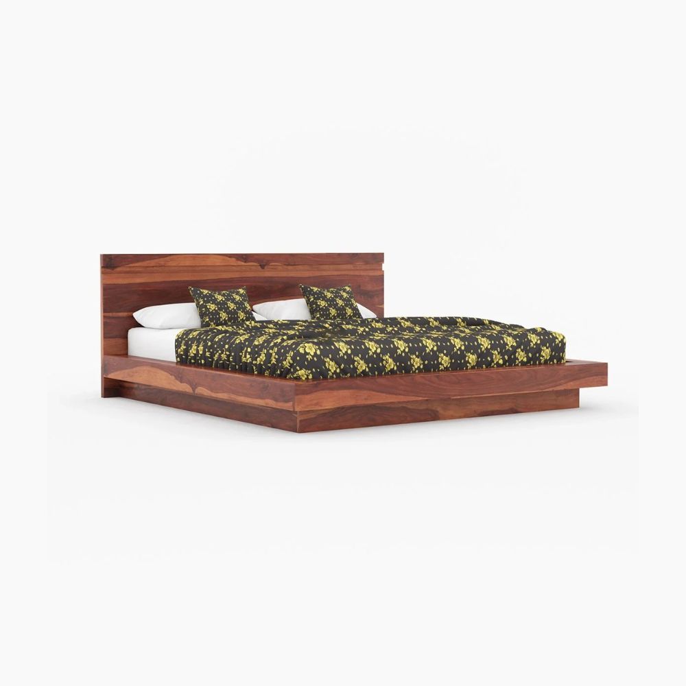 Liverpool sheesham wood Without Storage Bed– fabwood furniture